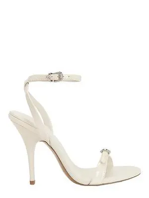 Steve Madden Foxx Stiletto Heels With Ankle Strap - Bone
