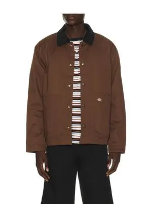 Dickies Chore Jacket With Corduroy Collar - Timber Brown