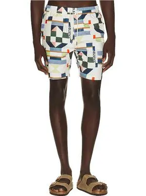 SCOTCH & SODA Scotch & Soda Printed Mid Length Swim Shorts