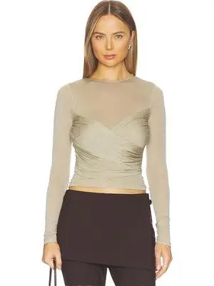 GEEL Dolores Wrap Top - Khaki
