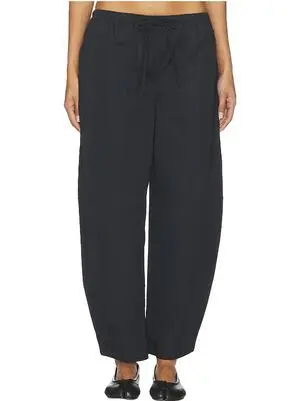 EAVES Lana Cropped Barrel Leg Pant - Black
