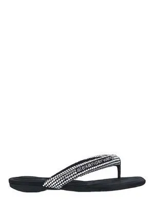 Alexander Wang Jenna Tubular Flat Thong Sandal - Black