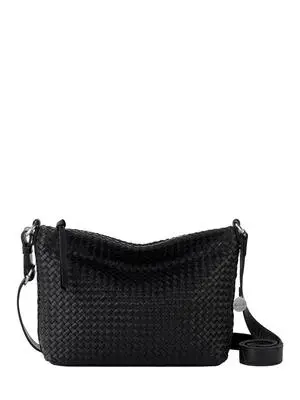 THE SAK Melrose Crossbody Woven Leather Bag - Black Woven