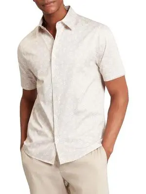 Ted Baker London Afflek Short Sleeve Button-up Shirt - Ecru