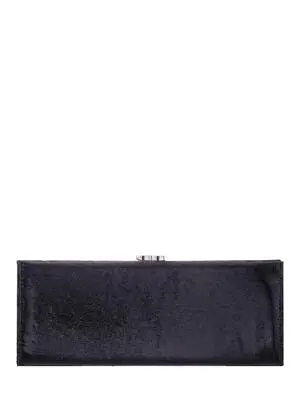 Nina Tierney Clutch With Optional Chain Strap - Black