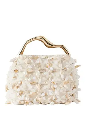 Cult Gaia Solene Mini Beaded Clutch - Neutrals