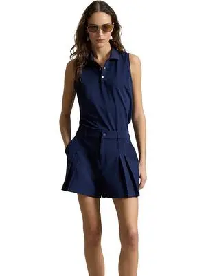 Ralph Lauren Stretch-twill Pleated Shorts - Refined Navy