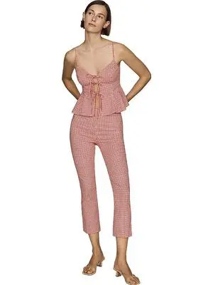 Astr The Label Alma Pants - Red Gingham