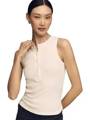 Sanctuary Friday Rib Tank Top - Ivory