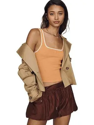 Maeve Maeve Logo Ribbed Tank Mango