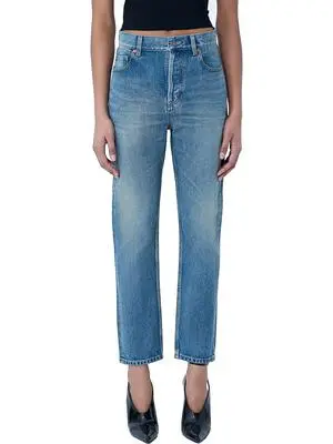 Saint Laurent High-rise Cropped Slim Jeans - Blue