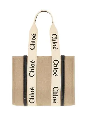 Chloé Tote Bag With Logo Detail - Multicolor