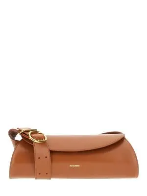 JIL SANDER Leather Shoulder Bag With Buckle Detail - Multicolor