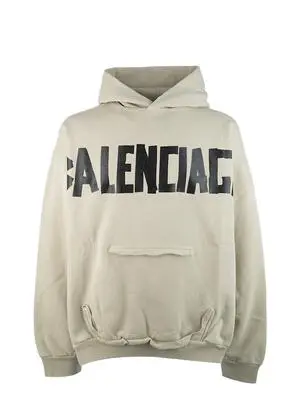 Balenciaga Logo Print Hoodie - Multicolor