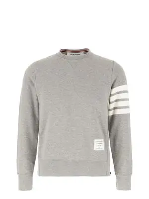 Thom Browne Crewneck Sweatshirt With Signature Stripes - Multicolor