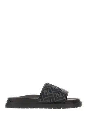 Fendi Logo Slippers - Multicolor