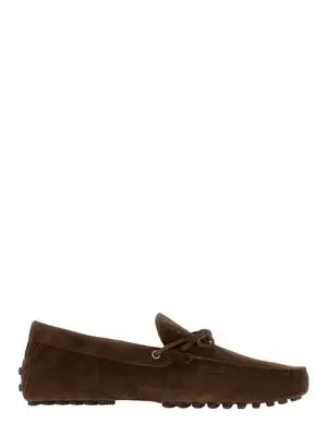 TOD'S Suede Loafers With Tie Fastening - Multicolor