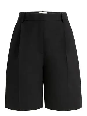 Khaite Auggie Wool Shorts - Black