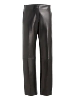 Khaite Mita Leather Trousers - Black