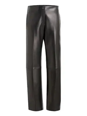 Khaite Mita Leather Trousers - Black