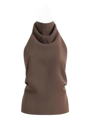Khaite Halter Neck Top With Open Back Detail - Clove