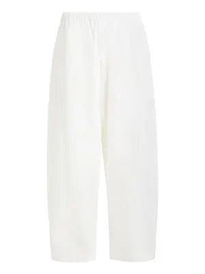 Khaite KHAITE Roma Pant In Cotton Poplin Chalk
