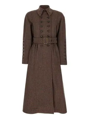 Chloé CHLOE Double-Breasted Belted Coat Multicolor