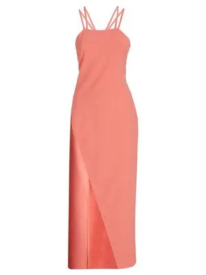 Attico Asymmetrical Neckline Dress With Tie Detail - Multicolor