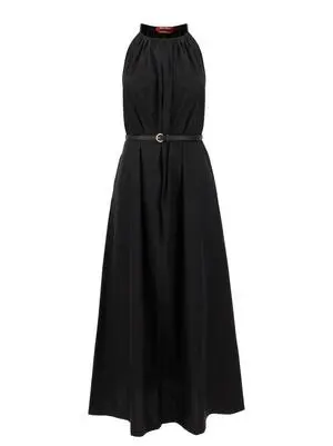 Max Mara Halter Neck Belted Dress - Multicolor