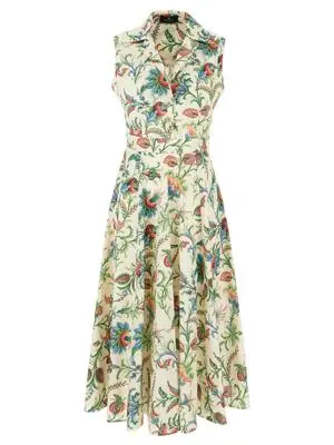 Etro Sleeveless Printed Midi Dress - Multicolor