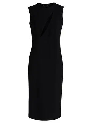Versace VERSACE Black Asymmetrical Neckline Dress Multicolor