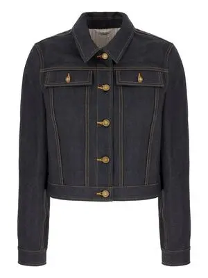 Thom Browne Button-up Denim Jacket - Multicolor