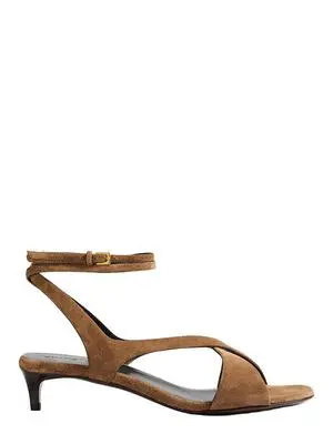 KHAITE KHAITE Liria Suede Ankle Strap Sandals