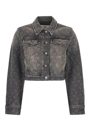 MARINE SERRE Moon Print Denim Jacket - Multicolor