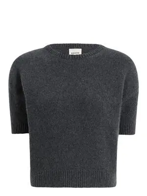 Khaite KHAITE Cashmere Crewneck Sweater Charcoal