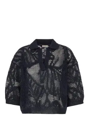 Brunello Cucinelli Collared Knitwear With Sequined Detailing - Multicolor