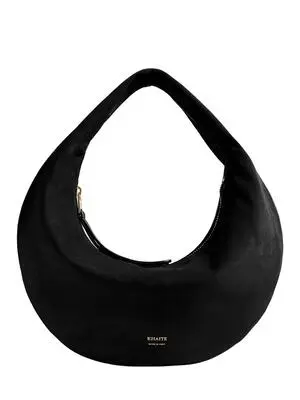 Khaite KHAITE Mini Olivia Hobo In Suede Black