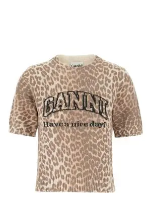 GANNI Leopard Print Knitwear - Multicolor