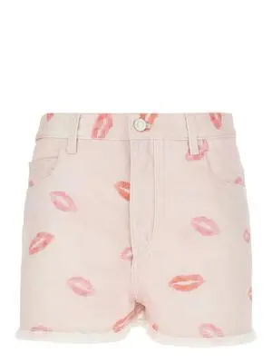 Isabel Marant Étoile ISABEL MARANT ETOILE Printed Denim Shorts Multicolor