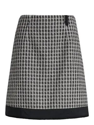 Moncler Houndstooth Patterned Skirt With Zipper Detail - Multicolor