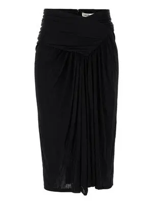 Saint Laurent Asymmetrical Draped Skirt - Multicolor