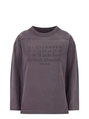 MAISON MARGIELA Crewneck Sweatshirt With Numeric And Logo Detailing - Multicolor