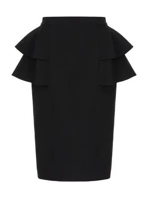 Valentino Garavani Black Ruffled Skirt - Multicolor