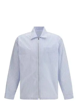 Prada Striped Re-nylon Shirt - Blue
