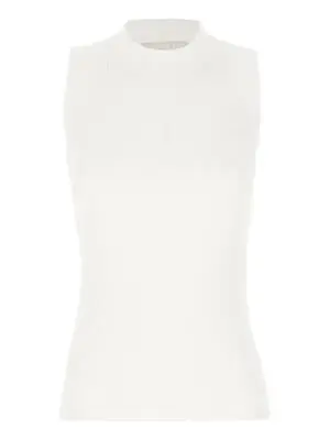 Sportmax SPORTMAX Ribbed Mock Neck Sleeveless Top Multicolor