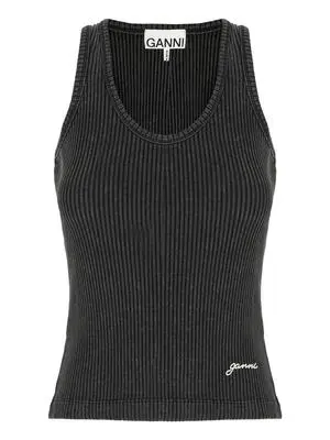 GANNI Ribbed Tank Top - Multicolor