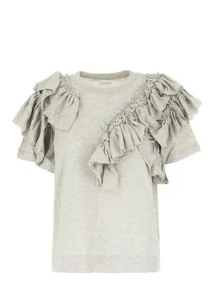 Dries Van Noten T-shirt With Ruffle Detailing - Multicolor