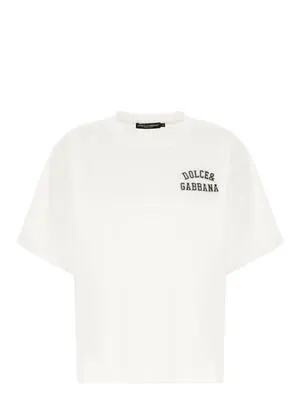 Dolce & Gabbana Embroidered Logo T-shirt - Multicolor