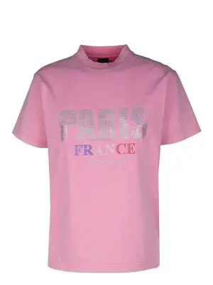 Balenciaga Logo Embellished T-shirt - Multicolor