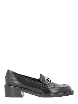 Bally Calfskin Loafers With Metal Detail - Black